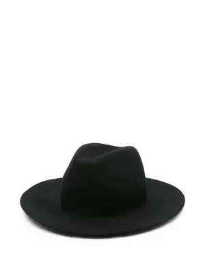 FORTE_FORTE Wool Fedora Hat - Black