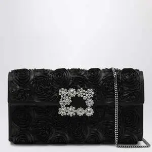 ROGER VIVIER Flower Clutch With Jeweled Buckle