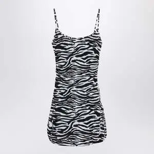 Attico Zebra Beach Cover Up In Stretch Fabric - Print