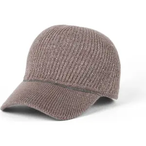 Brunello Cucinelli Sparkling Baseball Cap With Monili - Coffee