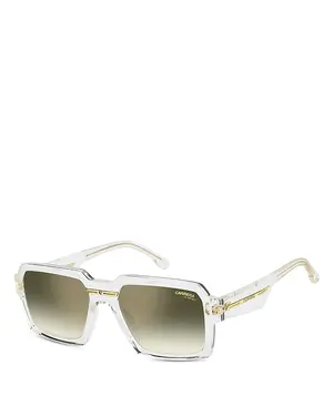 Carrera Eyewear Rectangle Sunglasses, 55mm - Gold