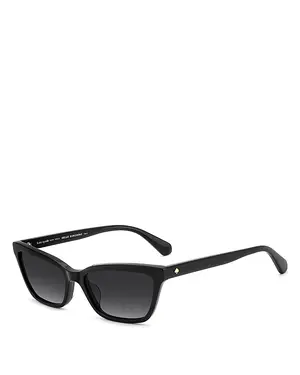 Kate Spade New York Rectangle Sunglasses, 55mm - Black