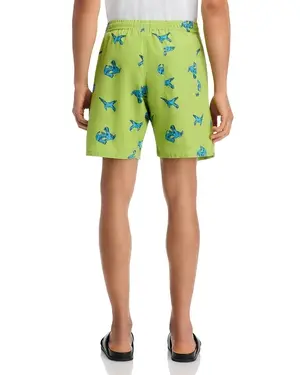 Marni Printed Poplin Shorts - Kiwi