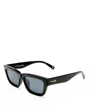 Le Specs Le Castle D Frame Sunglasses - Black