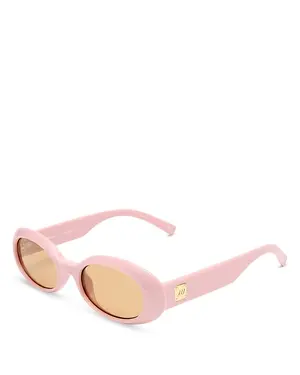 Le Specs Work It! Oval Sunglasses 53mm - Pink Putty