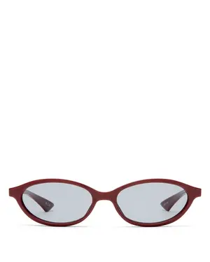 Le Specs Duskfall Oval Sunglasses - Burgundy