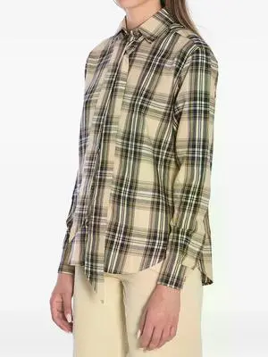 Saint Laurent Lavallière Cassandre Long-sleeve Shirt - Neutrals