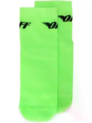 Off-White Off Wings Short Socks - Green