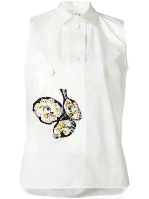Marni Sleeveless Appliqué Shirt