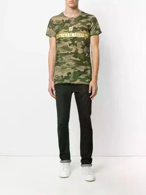 Balmain Camouflage Print Logo T-shirt
