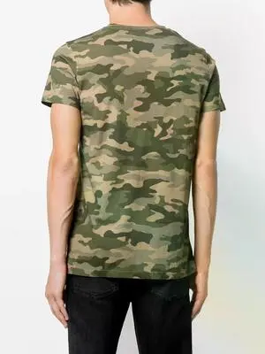 Balmain Camouflage Print Logo T-shirt