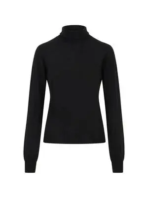 Saint Laurent High-neck Long-sleeve Sweater - Black