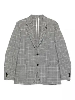 LARDINI Checked Two-button Blazer - Neutrals