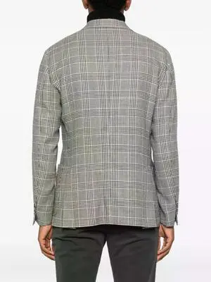 LARDINI Checked Two-button Blazer - Neutrals