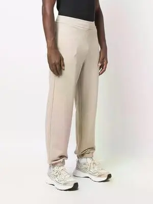 MSGM Logo-print Cotton Track Trousers - Neutrals