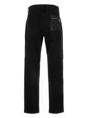 Fendi Zucca-panelled Straight-leg Trousers