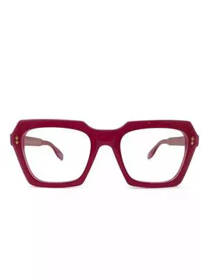 KADOR Klara Glamour Square-frame Glasses - Red
