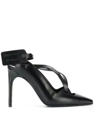 Off-White Warped Leather Pumps