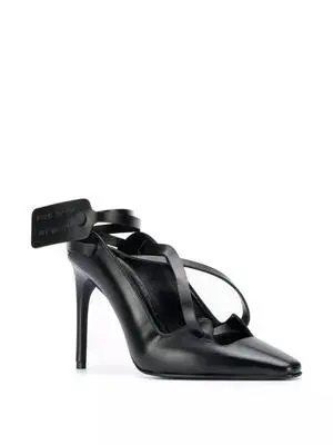 Off-White Warped Leather Pumps