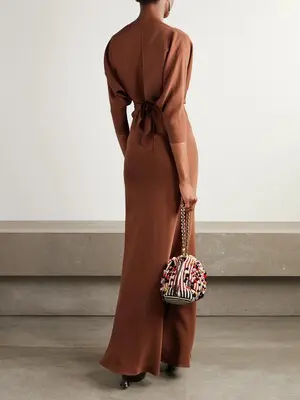 CORTANA Mara Silk-crepe Maxi Dress