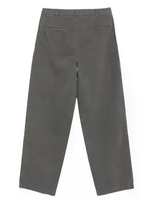 Aspesi Pleated Cotton Straight-leg Trousers