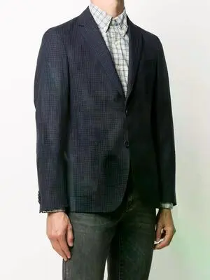 BOSS Checked Single-breasted Blazer