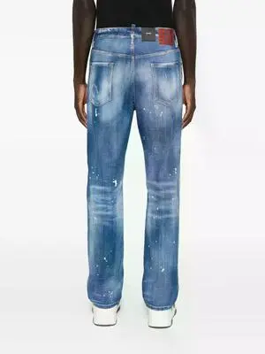 Dsquared2 Paint Splatter Straight-leg Jeans