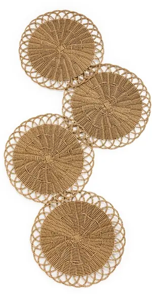 KIM SEYBERT Alfresco Placemats Set Of 4 - Natural