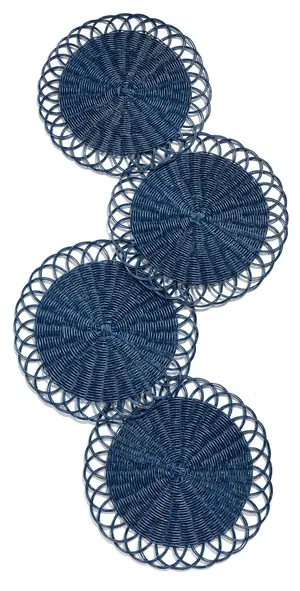 KIM SEYBERT Alfresco Placemats Set Of 4 - Blue
