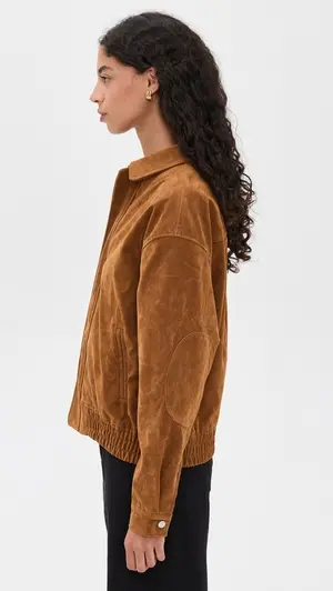 BAILEY ROSE Faux Suede Jacket - Camel