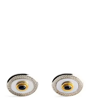DEAKIN & FRANCIS Sterling And Yellow Gold Wreath Cufflinks - Silver