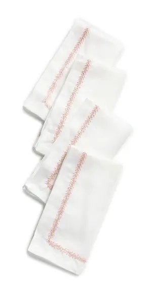KIM SEYBERT Jardin Napkins Set Of 4 - White/blush