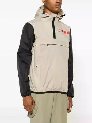 Play Comme Des Garcon X K-way Heart-patch Lightweight Jacket - Neutrals
