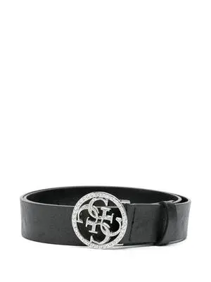 Guess Logo-buckle Belt - Black