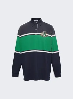 Acne Studios Striped Cotton Polo Sweater Dress