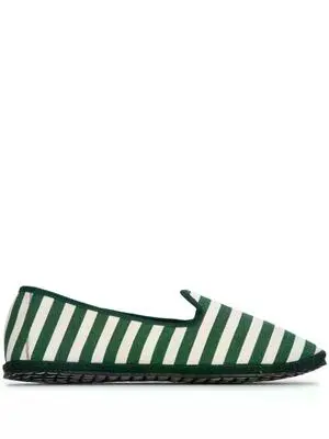 VIBI VENEZIA Striped Loafers - Green