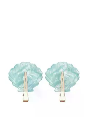 Seashell Blue Hair Clips