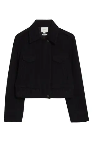 Vince Wool-blend Cropped Jacket