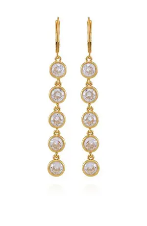 Vince Camuto Cubic Zirconia Drop Earrings - 14k Gold Plated