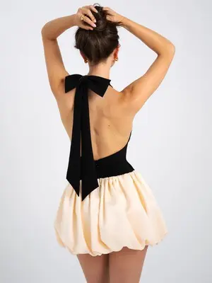 MISS CIRCLE Backless Mini Bubble Dress