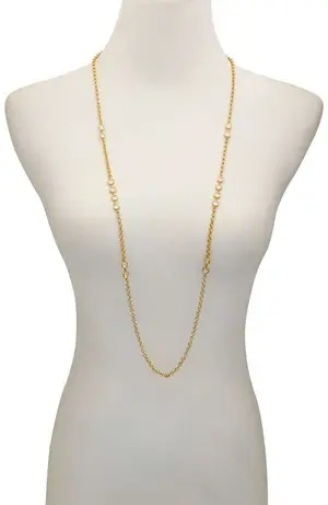 Vince Camuto Long Station Necklace - 14k Gold Plated