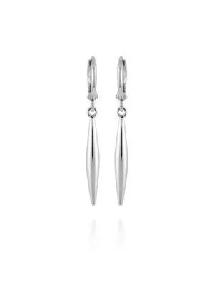 Vince Camuto Linear Drop Huggie Earrings - Silver Tone