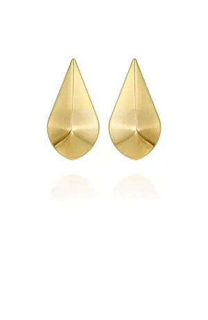 Vince Camuto Sculptural Dome Drop Earrings Gold Tone