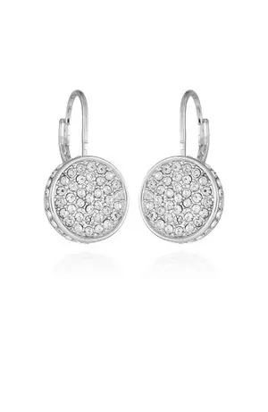 Vince Camuto Pave Drop Earrings - Silver Tone