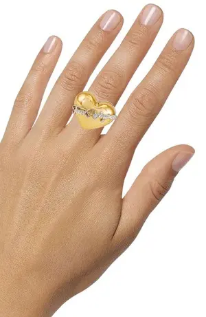 True Religion Heart Logo Ring