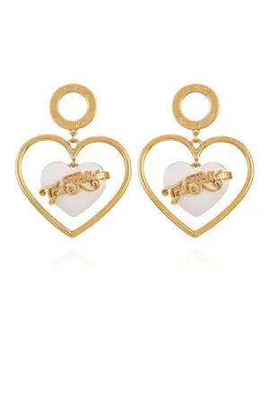True Religion Heart Drop Earrings