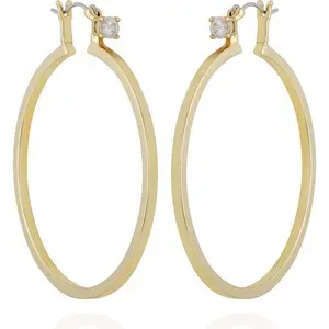 Vince Camuto Cubic Zirconia Hoop Earrings - Gold Tone