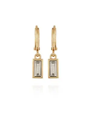 Vince Camuto Baguette Drop Earrings - 14k Gold Plated