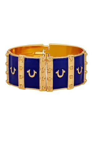 True Religion Statement Cuff Bracelet - Goldtone