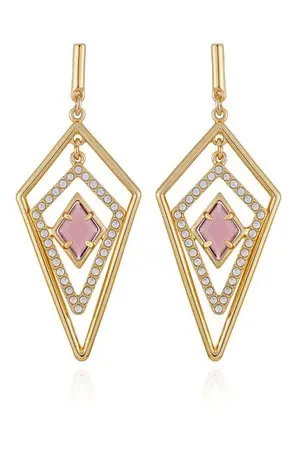 Vince Camuto Vince Camuto Diamond Drop Earrings Gold Tone